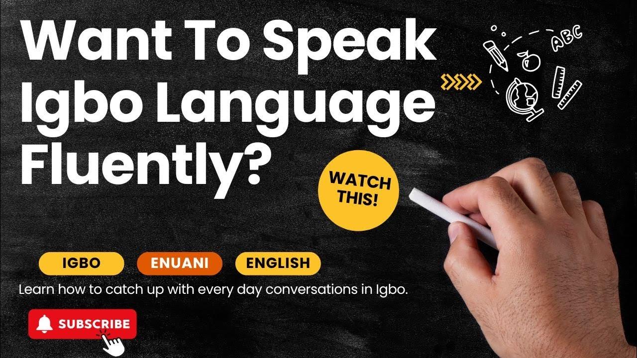 Simple Sentences In Igbo Language - YouTube