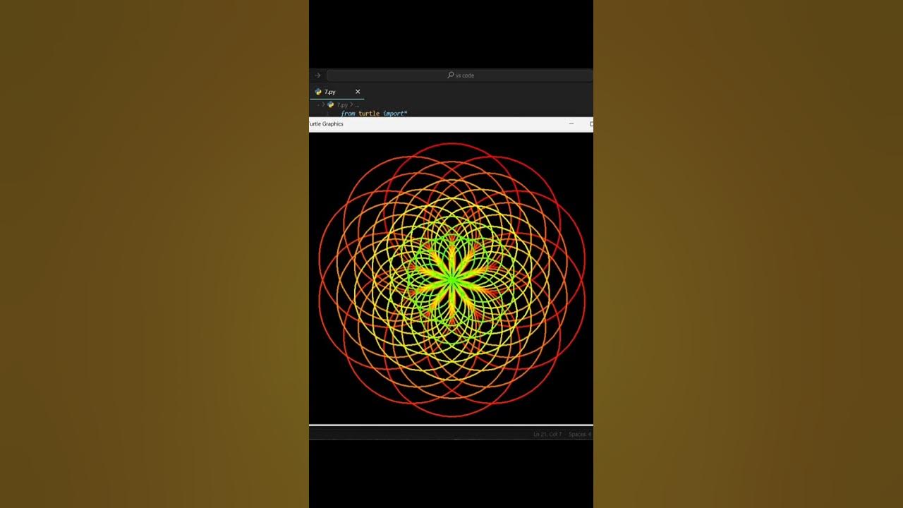Graphic Animation part 8 using python #turtle #viralvideo #viralshorts #shorts #new #pyth # ...