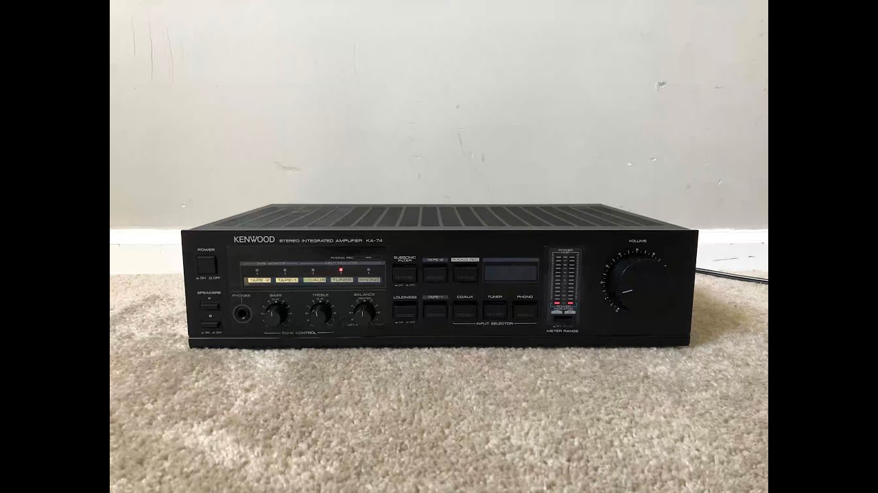 Kenwood KA-74 Home Stereo Integrated Amplifier - YouTube