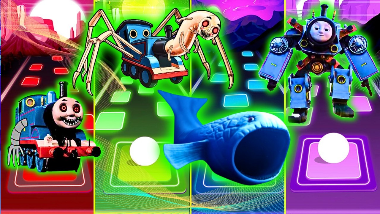 Coffin Dance THOMAS TRAIN EXE vs SPIDER THOMAS vs BLOOP vs THOMAS THE ...