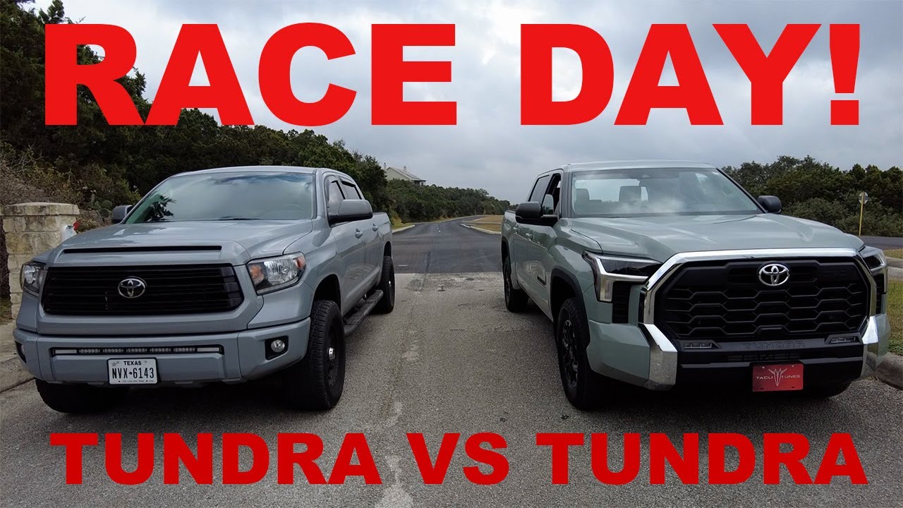 2021 vs 2022 Toyota Tundra Drag & Rolling Drag Race! – Again just for ...