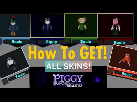 How To GET ALL SECRET SKINS IN PIGGY: BRANCHED REALITIES! - Roblox ...