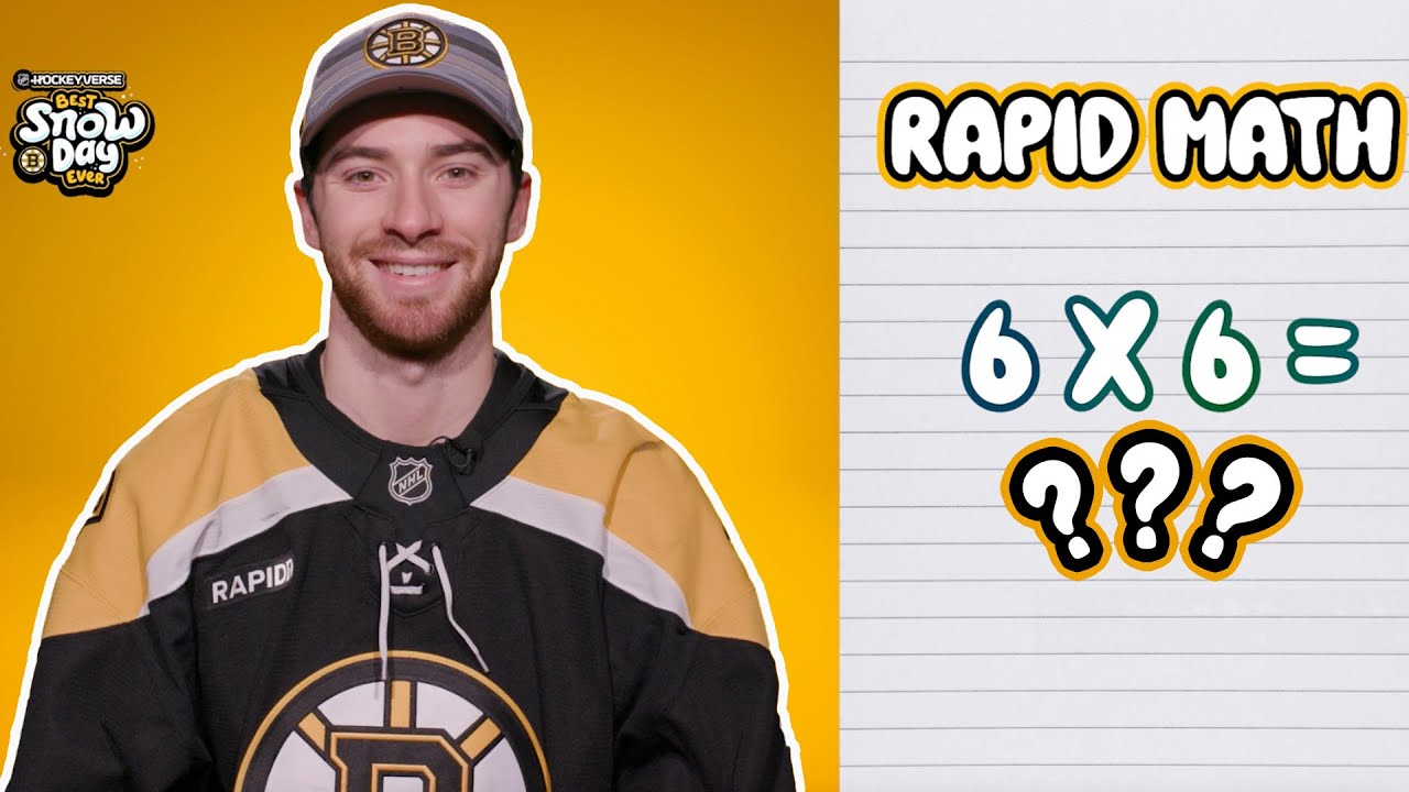 Bruins Players Compete in Rapid Math Challenge | Best Snow Day Ever - YouTube