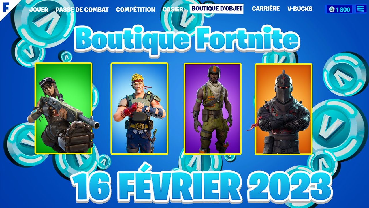 RETOUR DU SKIN CABOT ! ( BOUTIQUE FORTNITE DU 16 FÉVRIER 2023 - YouTube