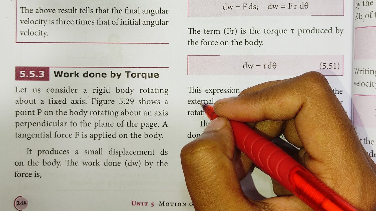 Work done by Torque | Unit-5 | Class 11 Physics | In Tamil | Shivani's ...