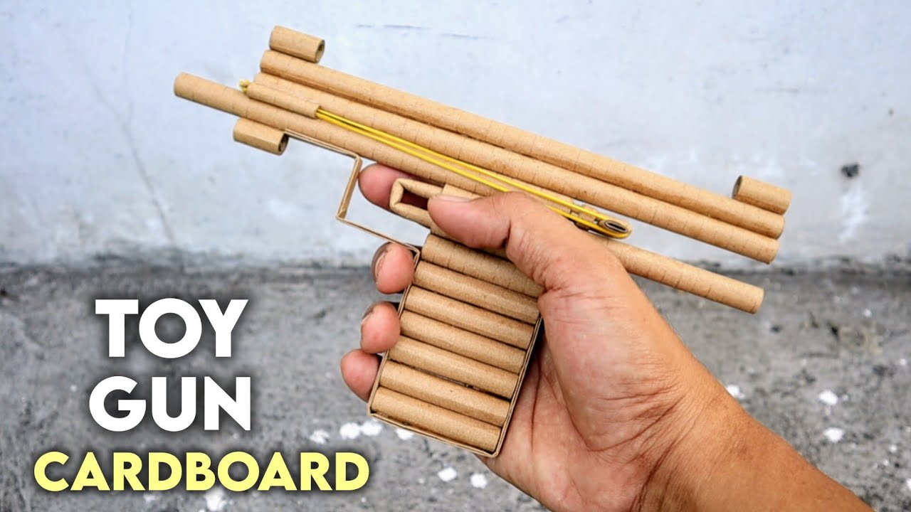 UZI GUN CARDBOARD | DIY Toy Gun Made of Cardboard | Cardboard Recycle ...
