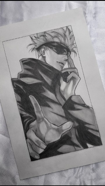 drawing daddy...ehemm..i mean gojo satoru from jjk....#anime # ...