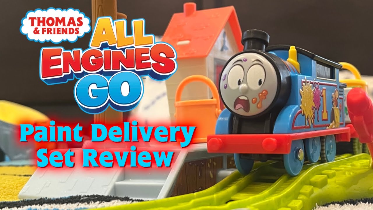 Thomas & Friends: All Engines Go! Motorized Paint Deliver Set Unboxing ...