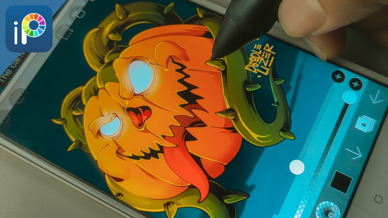 Drawing On IbisPaint : Halloween Pumpkin - YouTube