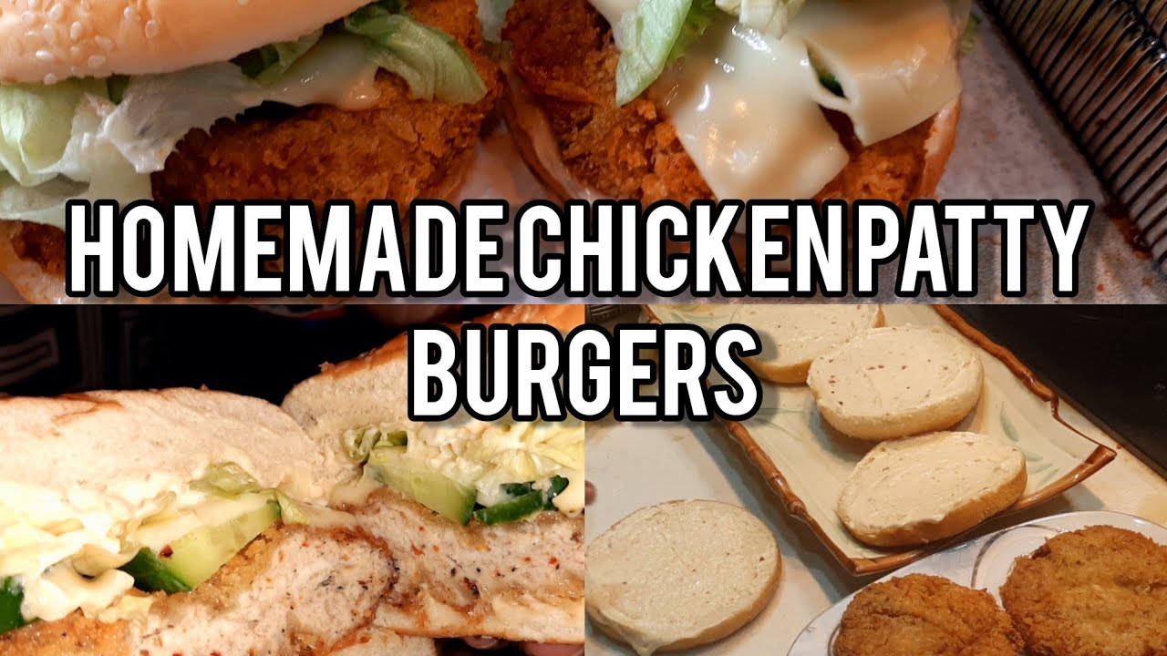 Chicken Patty burgers | McDonald's patty burger recipe| Mc chicken ...