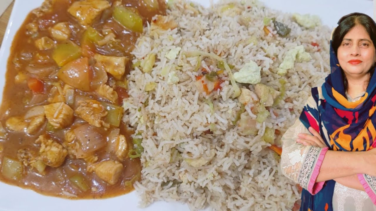 Chicken Fried Rice With Chicken Dragon Gravy | Restaurant Style Chicken ...