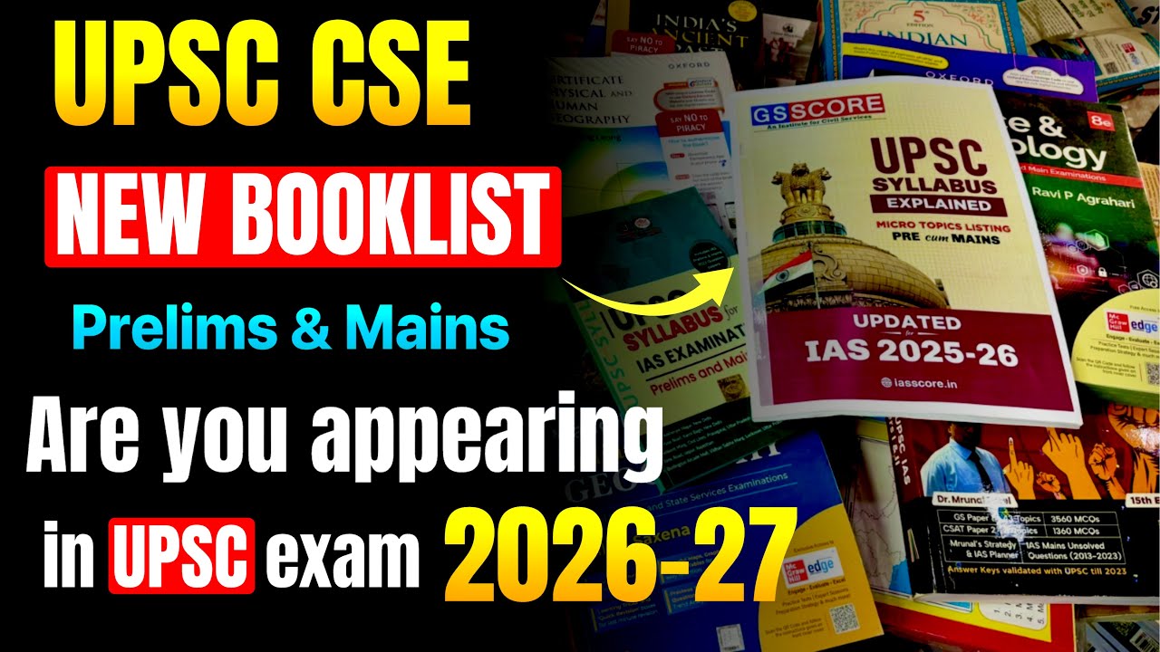 UPSC English Medium Complete Booklist 2026-26 || Best Books for IAS ...