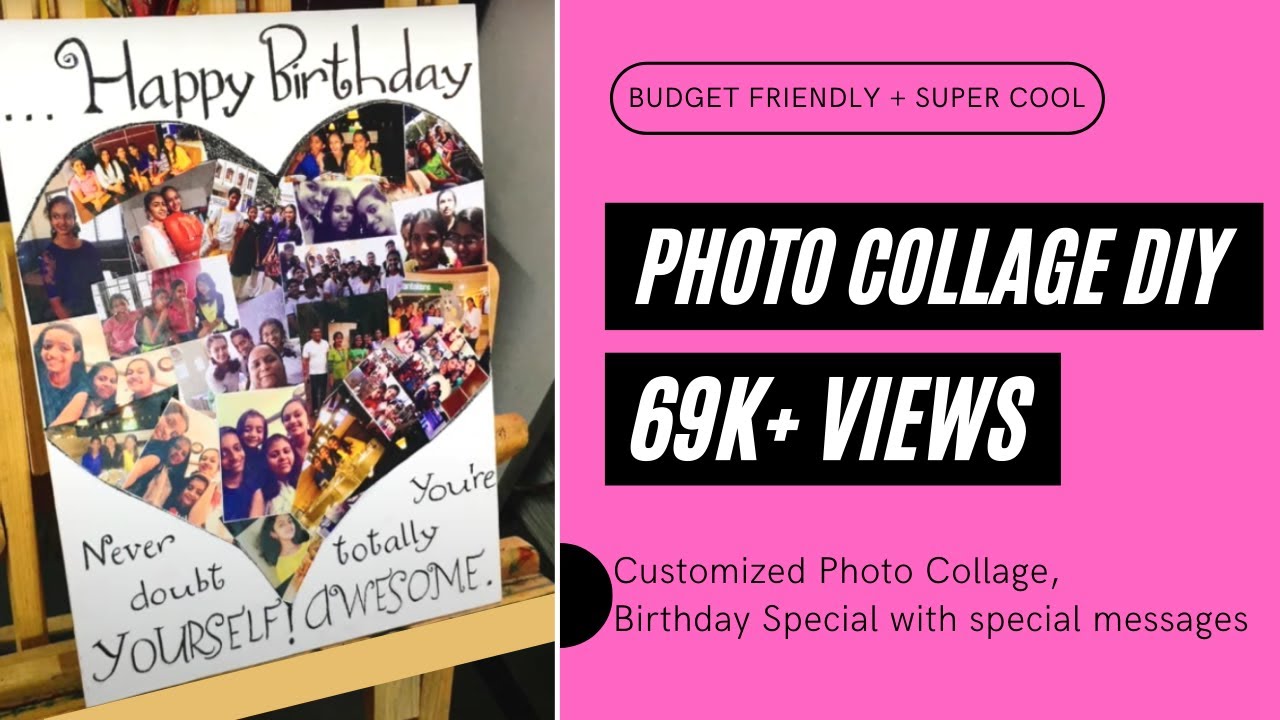 Photo Collage DIY | A Perfect Birthday Gift - YouTube