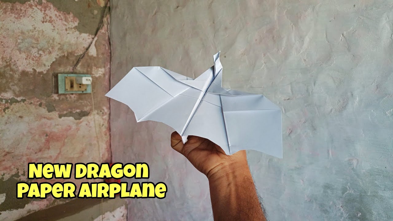 NEW Viral Dragon Paper Plane 😱 : Paper Plane That Files Far | How To ...