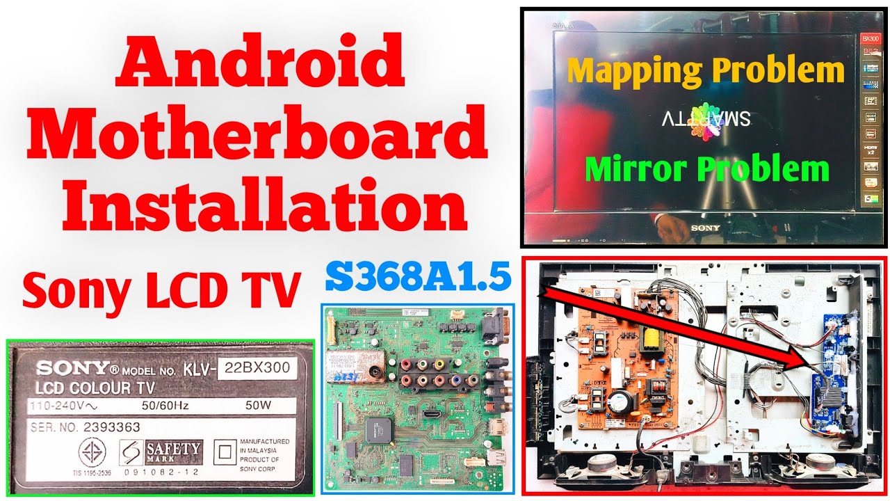 How To Install Android Motherboard In Sony 22 Inch LCD TV Model No - KLV22BX300 - YouTube