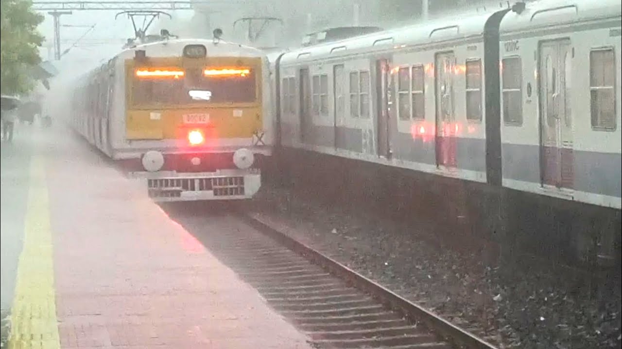 Train in Rain Part 2 - Local Trains under Heavy Torrential Rain at ...