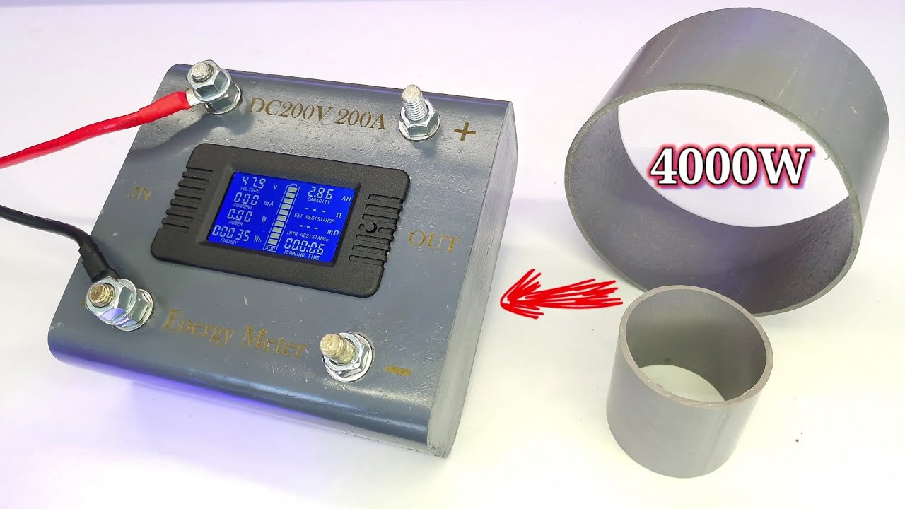 How to make DC 200V 200A Energy Meter using PVC Pipe - YouTube