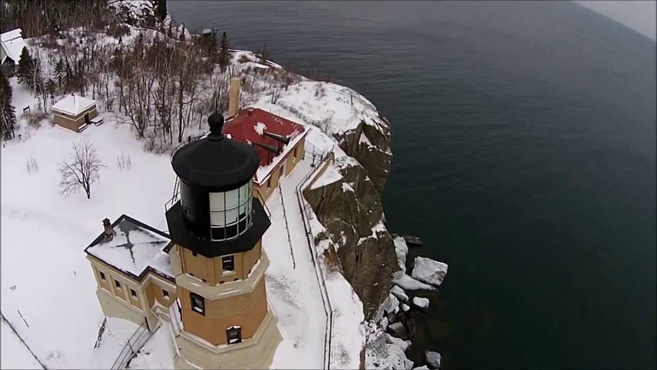 Split Rock Lighthouse - Aerial Drone Fly Over - YouTube
