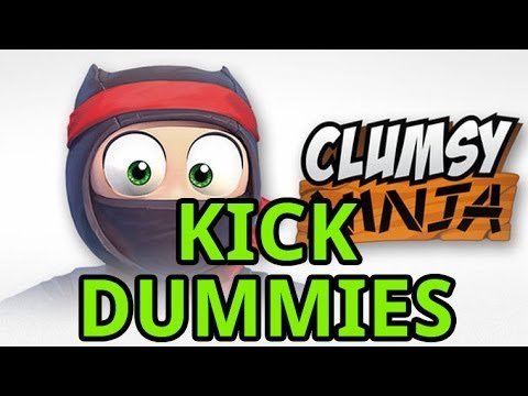 Clumsy Ninja Training - Kick Dummies - YouTube