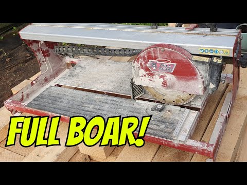 Full Boar FBT-8800 Radial Tile Cutting Machine Running - YouTube