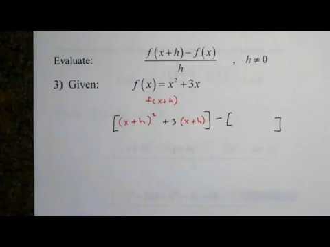 The Difference Quotient - YouTube