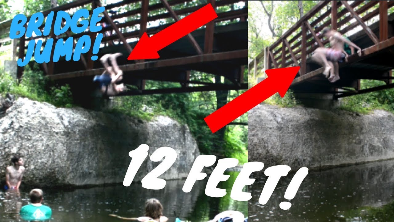 THIS WAS SKETCHY! *BRIDGE JUMP* *12 FT* - YouTube