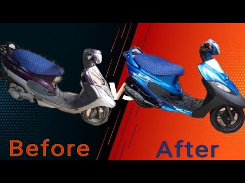 tvs pep plus scooty modified - YouTube