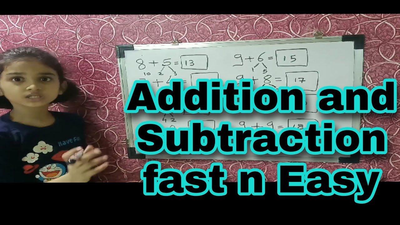 Fast Addition And Subtraction in Simple way for kids. - YouTube