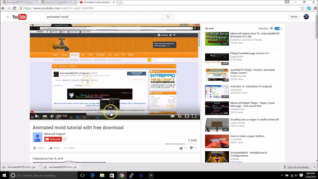 animated motd plugin (Free) - YouTube