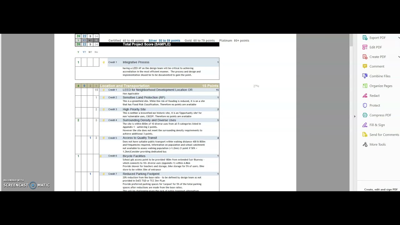 Week 4 Lecture 11 LEED scorecard general evaluation - YouTube