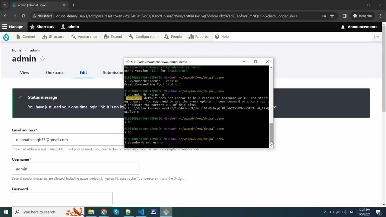 Install Drush using Composer and git bash in drupal 10 - YouTube