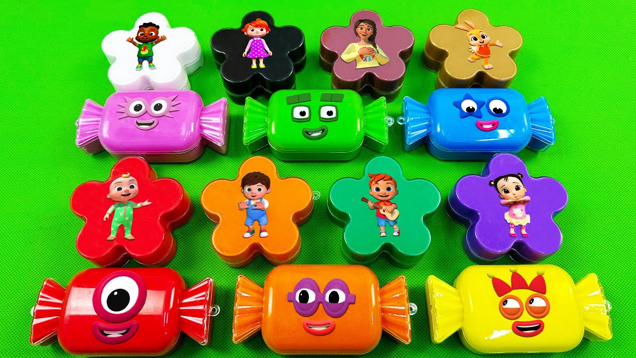 Numberblocks & Cocomelon - Looking All CLAY in Candy and Flower Mix ...