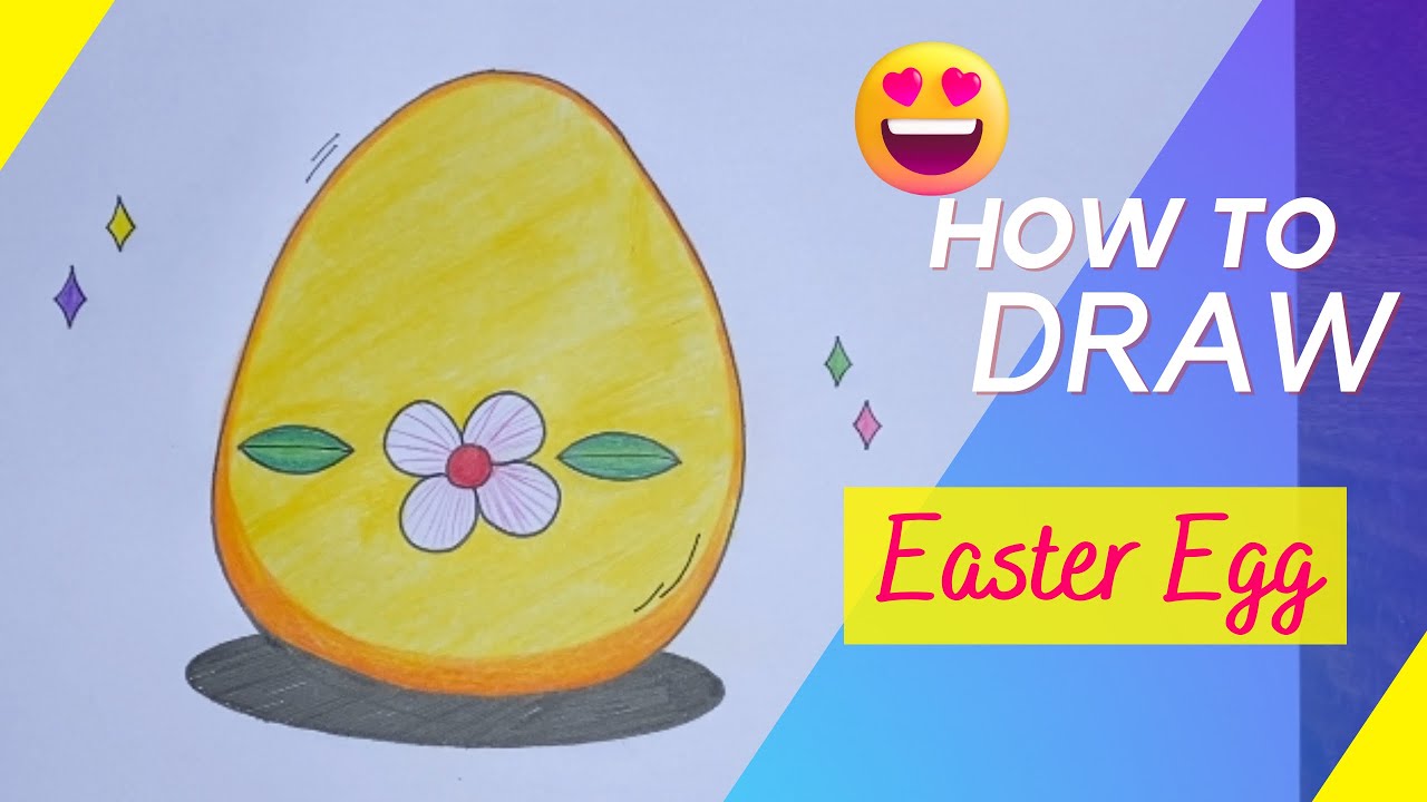 How to draw simple flower design for easter egg | draw so cute - YouTube