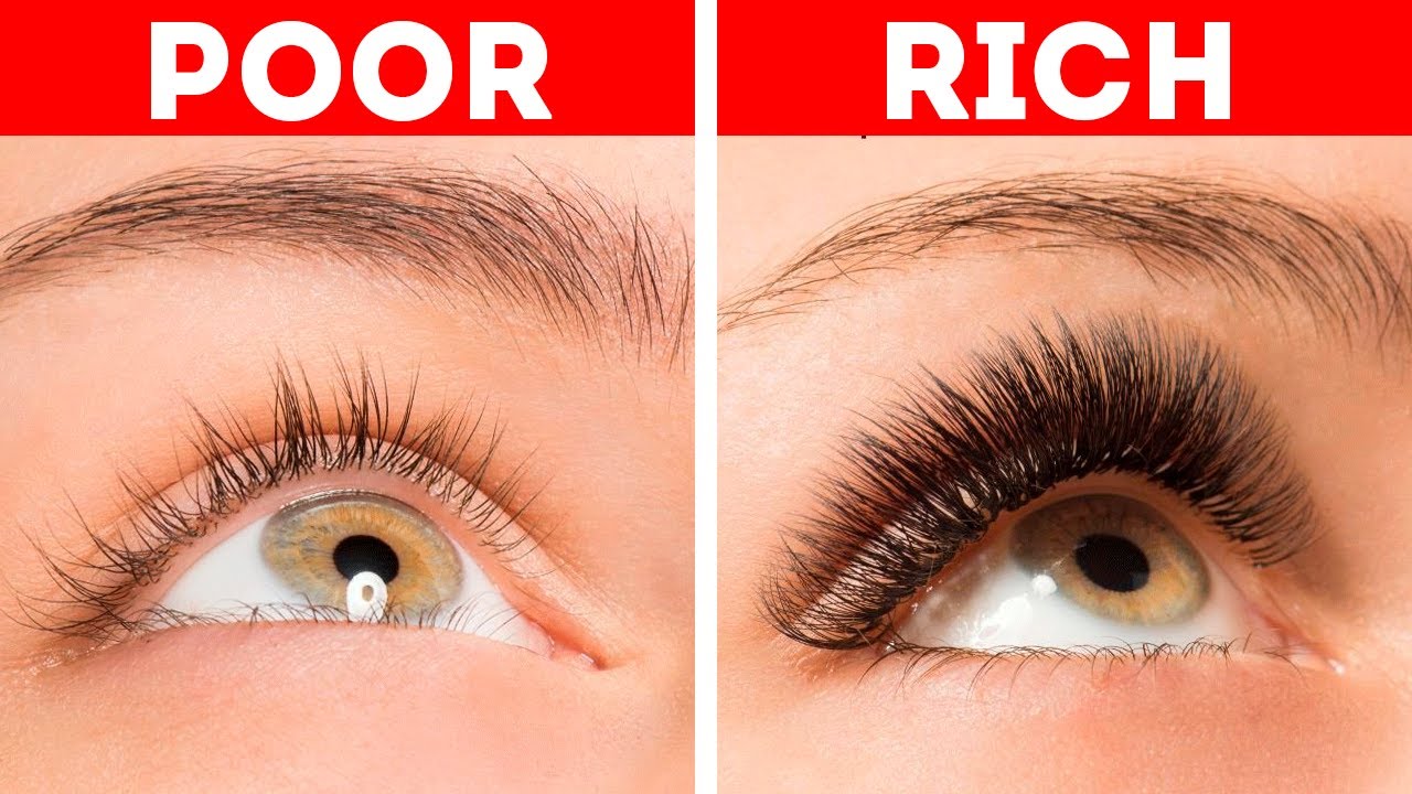RICH vs. POOR. Amazing Beauty Hacks - YouTube
