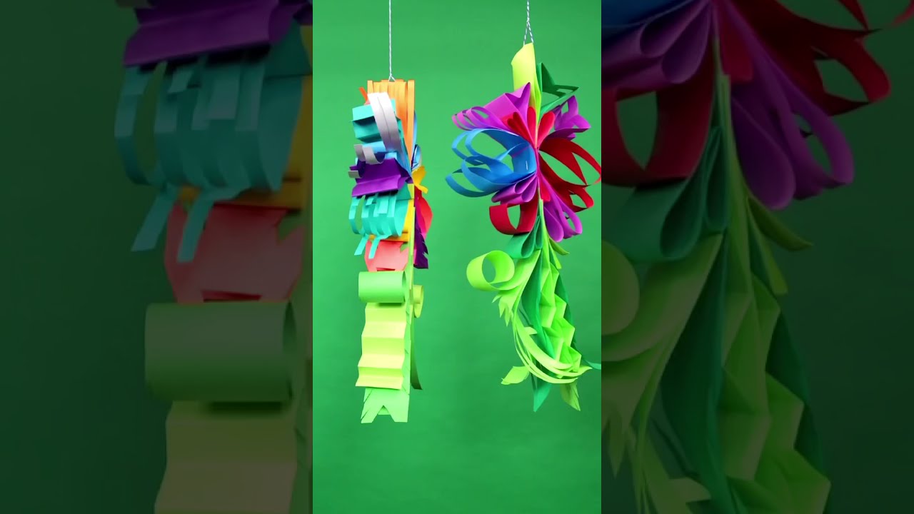 Colorful Paper Flower Mobiles - YouTube