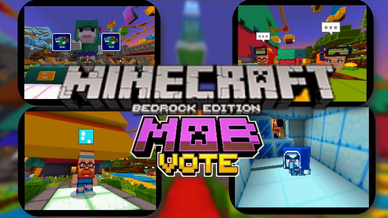 Minecraft BE | Mob vote 2022,All mini games & Hidden MOBS - YouTube