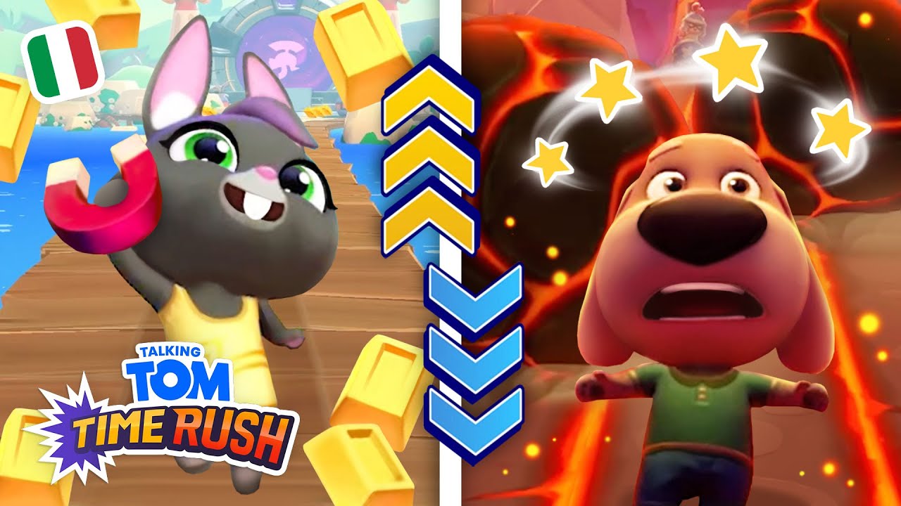 Pro vs Principiante! 🎮⚡ NUOVO GIOCO Talking Tom Time Rush - YouTube