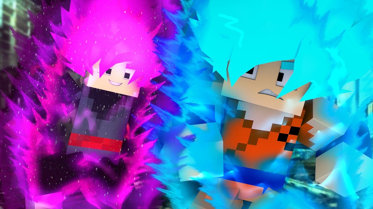 Minecraft: Batalha (DragonBallSuper) - Goku SSJ Blue Vs Goku Black ...