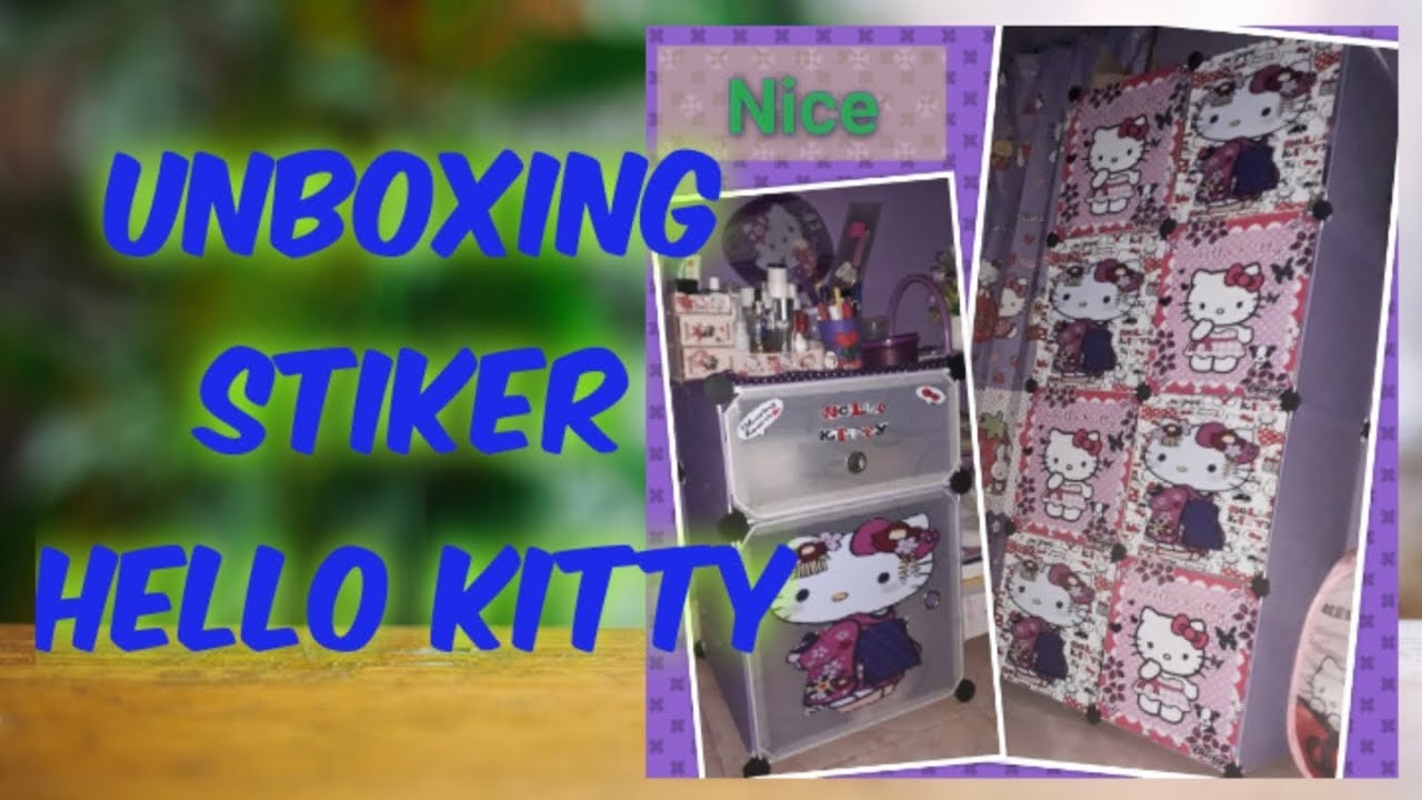 UNBOXING STIKER HELLO KITTY UNTUK RAK PORTABLE | Hani kitty #unboxing # ...