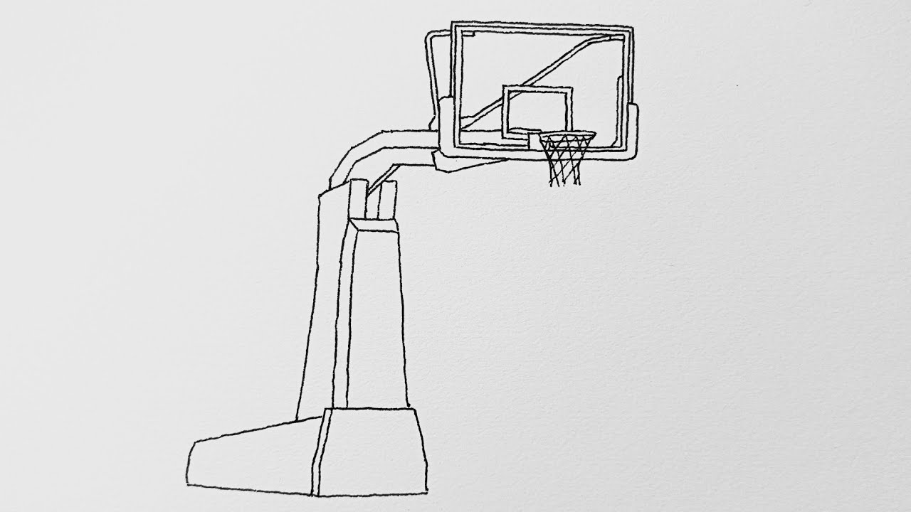 How to Draw a Basketball Hoop - YouTube