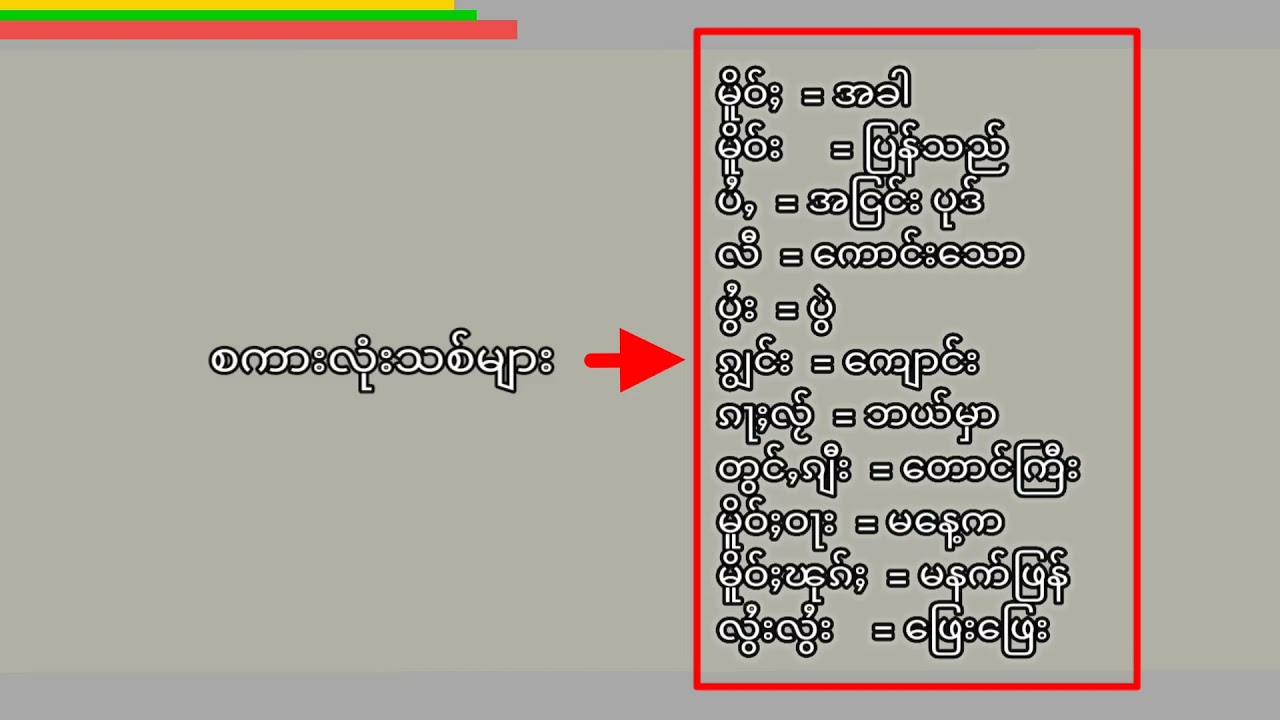 Easy Learning Shan Language 5 - YouTube