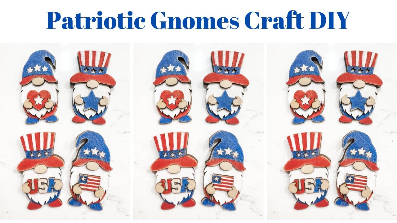 Patriotic USA Gnomes DIY Craft Tutorial - Mini decor - YouTube