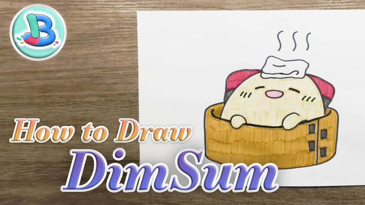 How to Draw a DimSum 🥟🍥🌯 | Easy Step by Step for Beginners | Drawing ...