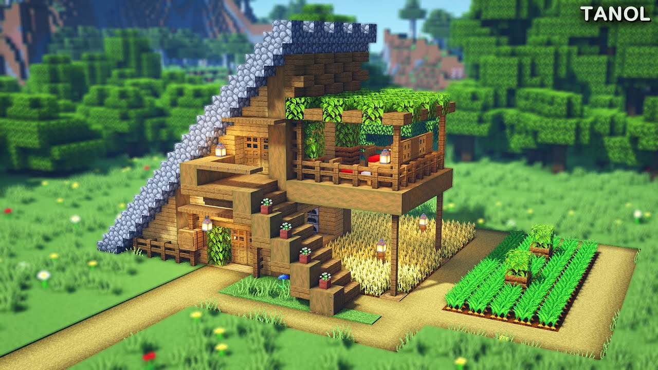 ⚒️ Minecraft : How To Build a Triangle Survival House_[마인크래프트 건축 : 삼각형 ...