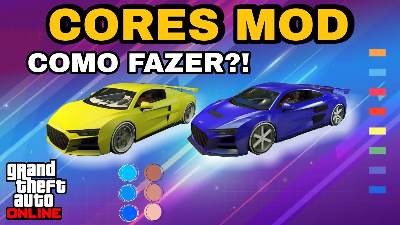 GTA Online - APRENDENDO A COLOCAR TODAS AS CORES MOD NOS CARROS PURE ...