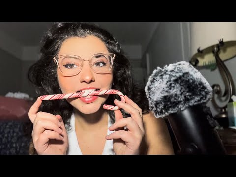 ASMR | Candy Cane & Mouth Sounds 👅 Very Satisfying 🥰 - YouTube