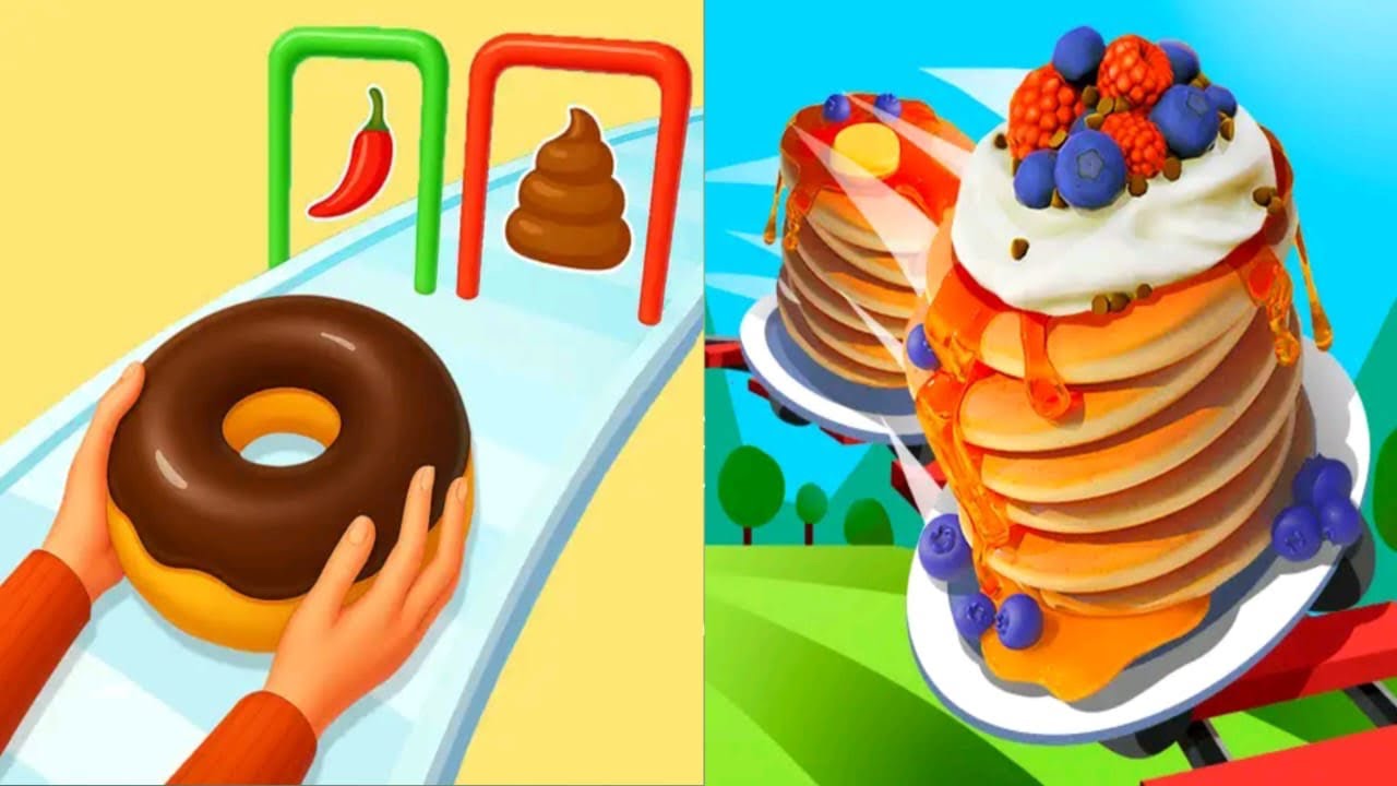 Bakery Stack Cooking Game Vs Pancake Run - All Levels Gameplay Android ...