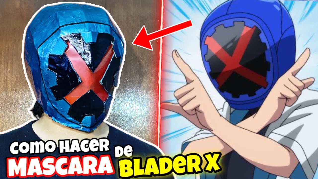 Como hacer la MÁSCARA DE BLADER X FÁCIL Y RÁPIDO! | NeozBey #beyblade # ...