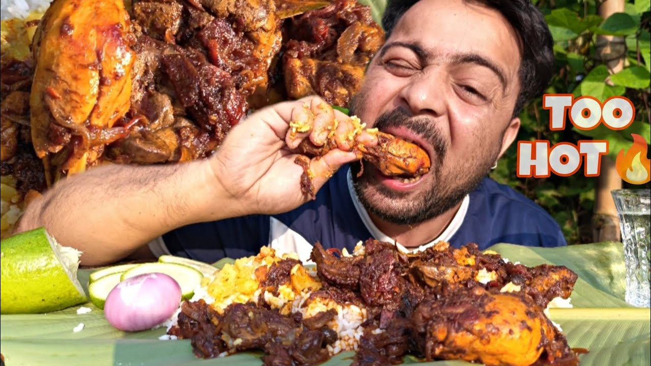 SPICY 🔥🥵 FRIED CHICKEN WITH GRAVY AND RICE SO DELICIOUS MOUTH WATERING ...