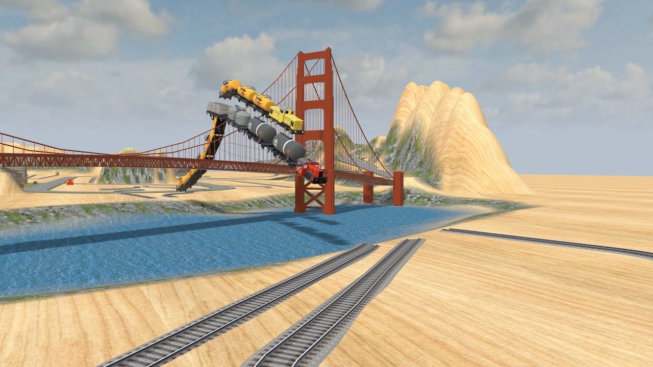 It is impossible for 2 trains heavy loads to jump over the bridge I Eps ...